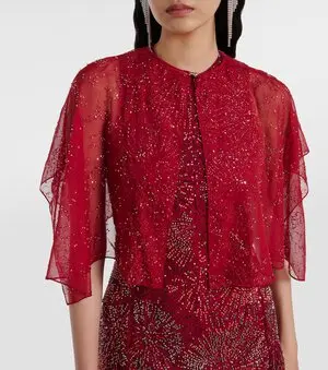 Rabanne Embellished Cape Top
