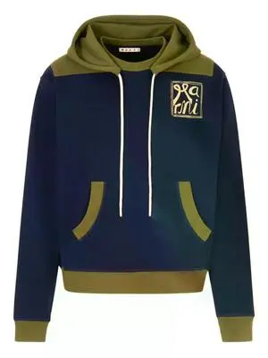 Marni Colour-block Hoodie - Blue