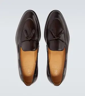 Brunello Cucinelli Bisonte Leather Tassel Loafers