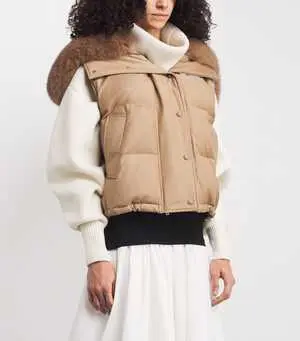 YVES SALOMON Down Virgin Wool And Mink Gilet