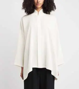 Eskandar Silk Stand-collar Shirt