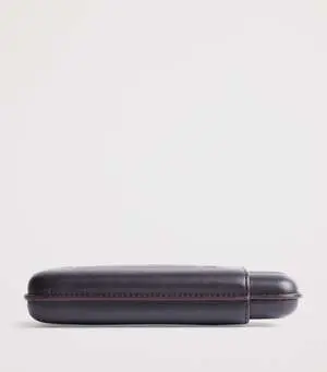 SWAINE Leather Cigar Case - Black