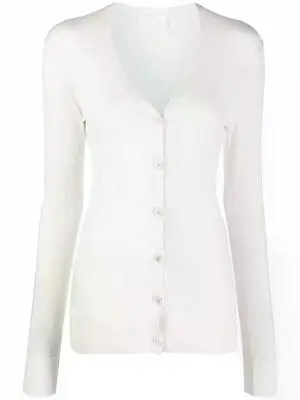 Chloé Scallop-cuff Wool Cardigan