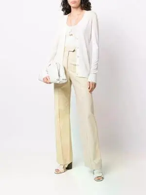 Chloé Scallop-cuff Wool Cardigan