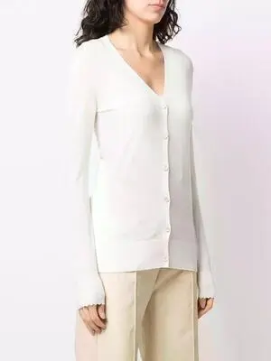 Chloé Scallop-cuff Wool Cardigan