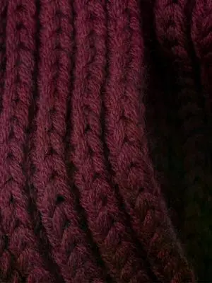 Prada Enameled Metal Rib Knit Scarf - Red
