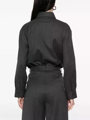 MEDEEA Button-front Shirt Bodysuit