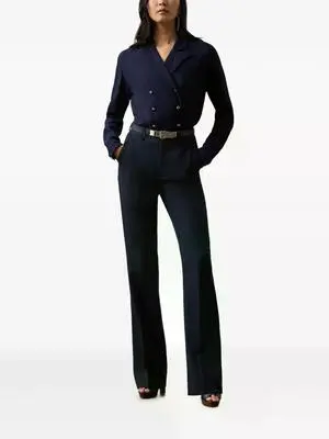 Ralph Lauren Double-breasted Peak-lapel Terrel Shirt - Blue