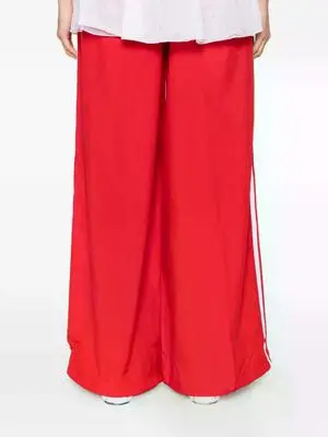 Adidas Wide Leg Trousers With Ruffled Trim