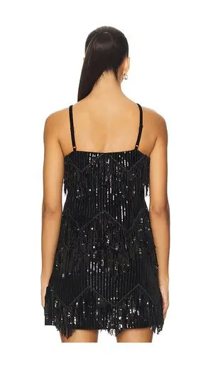 Steve Madden Blakelyn Sequined Fringe Top - Black