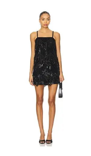 Steve Madden Blakelyn Sequined Fringe Top - Black