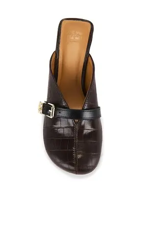 GANNI Sue Mule With Buckle Detail - Brown