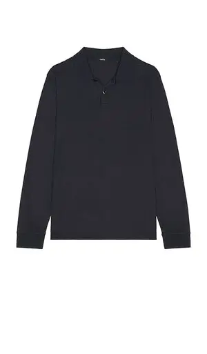 Theory Anemone Milano Goris Long Sleeve Polo In . Also - Navy