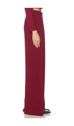 LESET Lauren Pleated Pocket Pant - Red