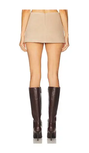 CEREN OCAK Faux Suede Mini Skirt