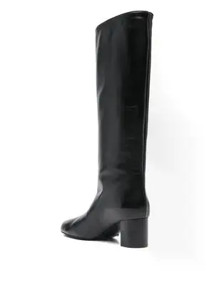 TOTEME Downtown Nappa Knee-high Block Heel Boots - Black