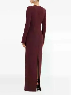 Rebecca Vallance Lulee Embellished Long-sleeve Maxi Dress