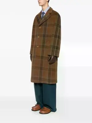 ROMEO GIGLI 1990s Checked Wool Coat