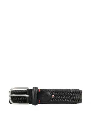 LA BOUCLE Lombardia Woven Leather Belt - Black
