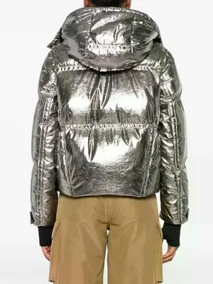 Moncler Calaque Metallic Hooded Ski Jacket