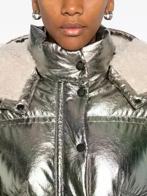 Moncler Calaque Metallic Hooded Ski Jacket