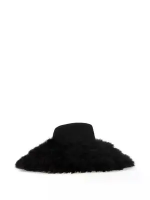 STEPHEN JONES Feather Embellished Wide Brim Hat