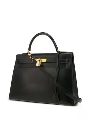 Hermès 1993 Kelly 32 Removable Handle Handbag - Black