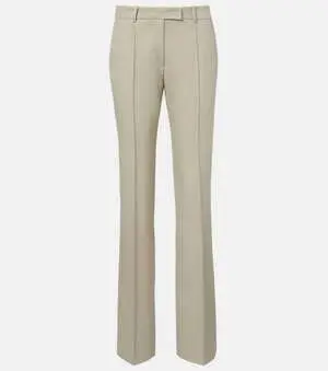 Attico Low-rise Wool Straight Leg Trousers