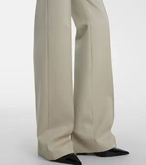 Attico Low-rise Wool Straight Leg Trousers