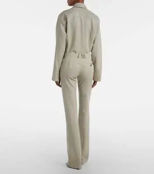 Attico Low-rise Wool Straight Leg Trousers