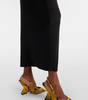 Attico Jersey Midi Skirt