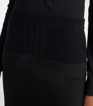 Attico Jersey Midi Skirt