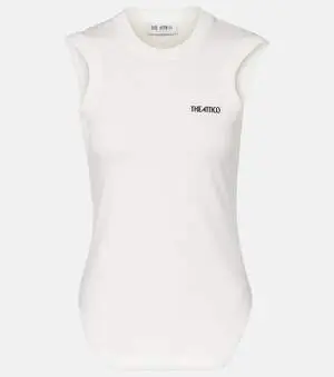 Attico Logo Cotton Top - White