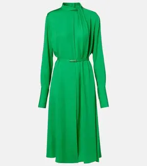 TOM FORD Belted Silk Midi Dress