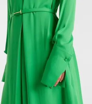 TOM FORD Belted Silk Midi Dress