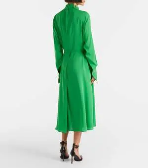 TOM FORD Belted Silk Midi Dress
