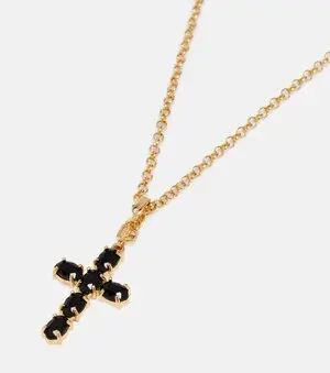 Dolce & Gabbana Embellished Cross Chain Necklace