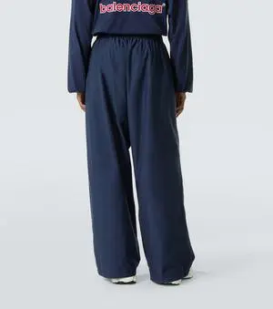 Balenciaga Logo Oversized Cotton-blend Jersey Track Pants