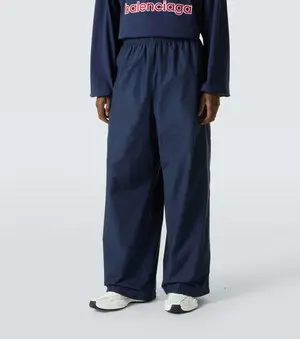 Balenciaga Logo Oversized Cotton-blend Jersey Track Pants