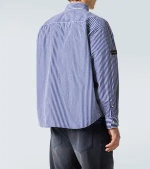 Balenciaga Striped Cotton-blend Poplin Shirt