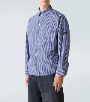 Balenciaga Striped Cotton-blend Poplin Shirt
