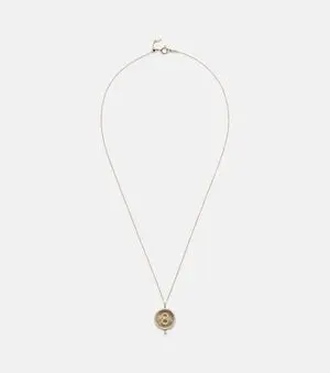 PERSEE 18kt Yellow Diamond Lucky Charm Necklace - Gold