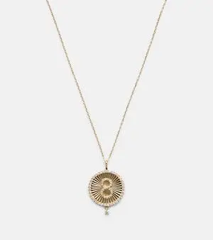 PERSEE 18kt Yellow Diamond Lucky Charm Necklace
