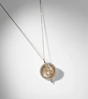 PERSEE 18kt Yellow Diamond Lucky Charm Necklace