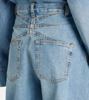 Alaïa High-rise Barrel-leg Jeans In Cloudy