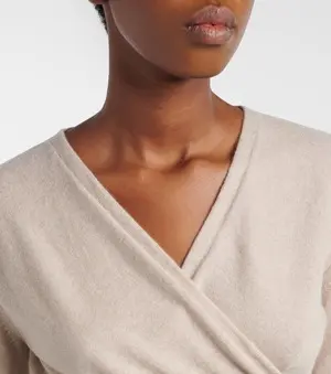 Alaïa Cashmere And Wool-blend Wrap Top