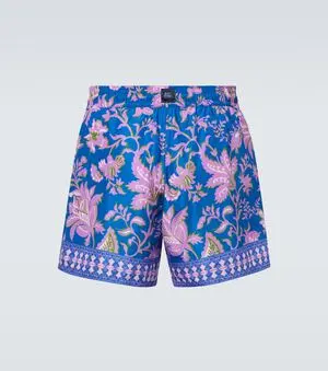 Etro Floral Swim Trunks - Blue
