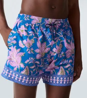 Etro Floral Swim Trunks - Blue