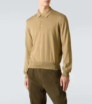 TOM FORD Cotton Polo Sweater - Beige