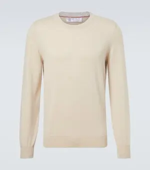 Brunello Cucinelli Cashmere Crewneck Sweater - Beige